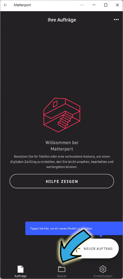 Matterport - Touren wieder aufs Tablet herunterladen – Scanner2GO 3D ...