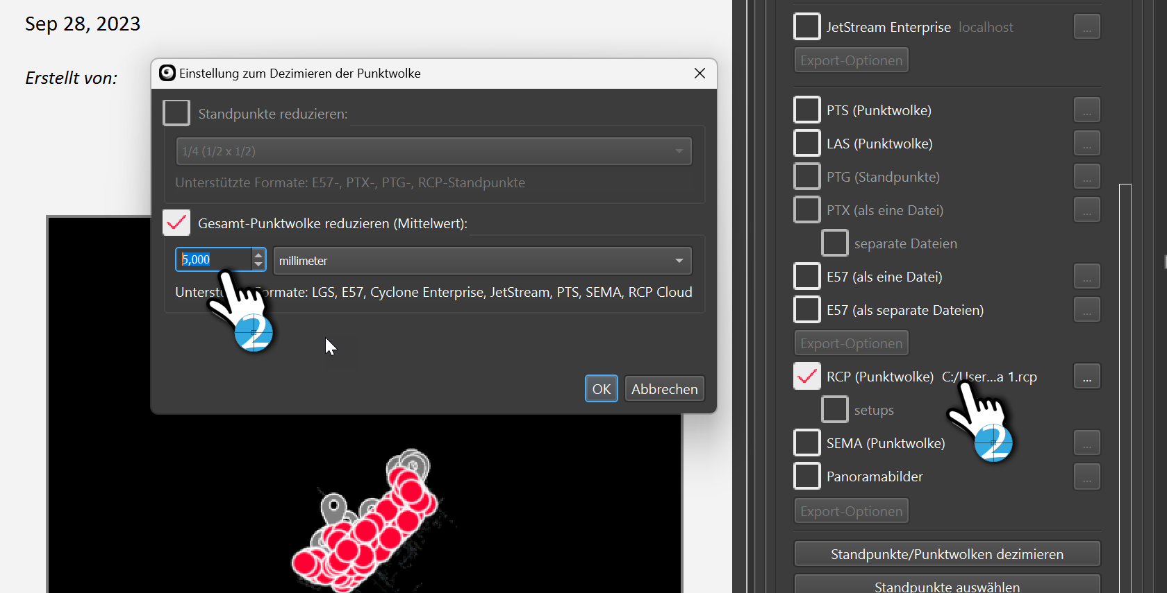Leica Register 360 ReCap Export Optionen – Scanner2GO 3D-Scanner und ...