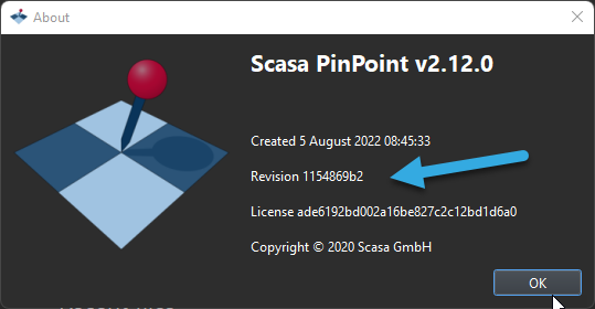 Welche Version von PinPoint habe ich installiert? – Scanner2GO 3D ...